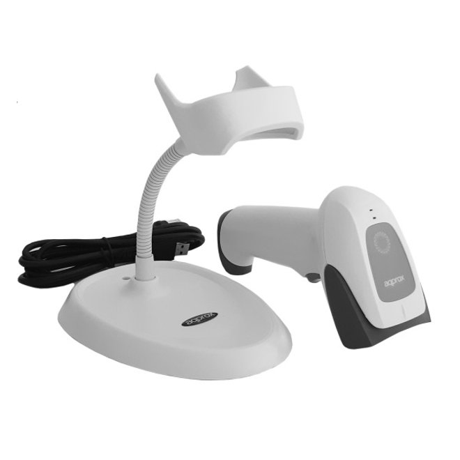SCANNER CODIGO DE BARRAS APPROX APPLS22WH BLANCO 2D/1D USB SOPORTE ...