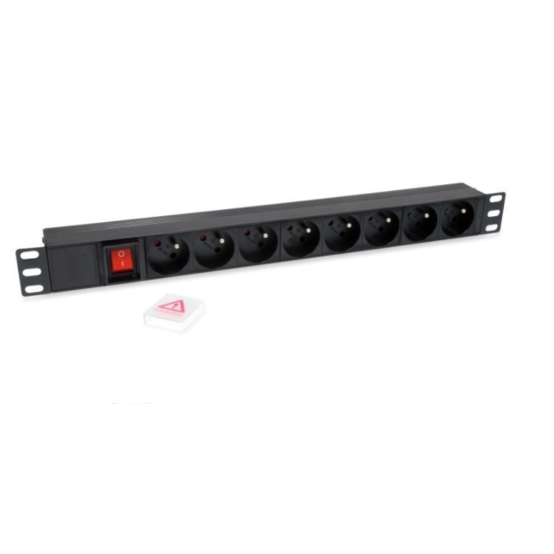REGLETA EQUIP ALIMENTACION RACK 19" 1U 8 TOMAS | EuropeanPC